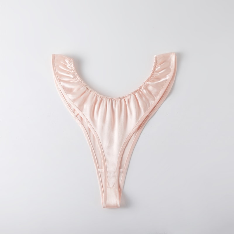 Pure Mulberry Silk T-String Pantie | Mid To High Waist Thong In Baby ...
