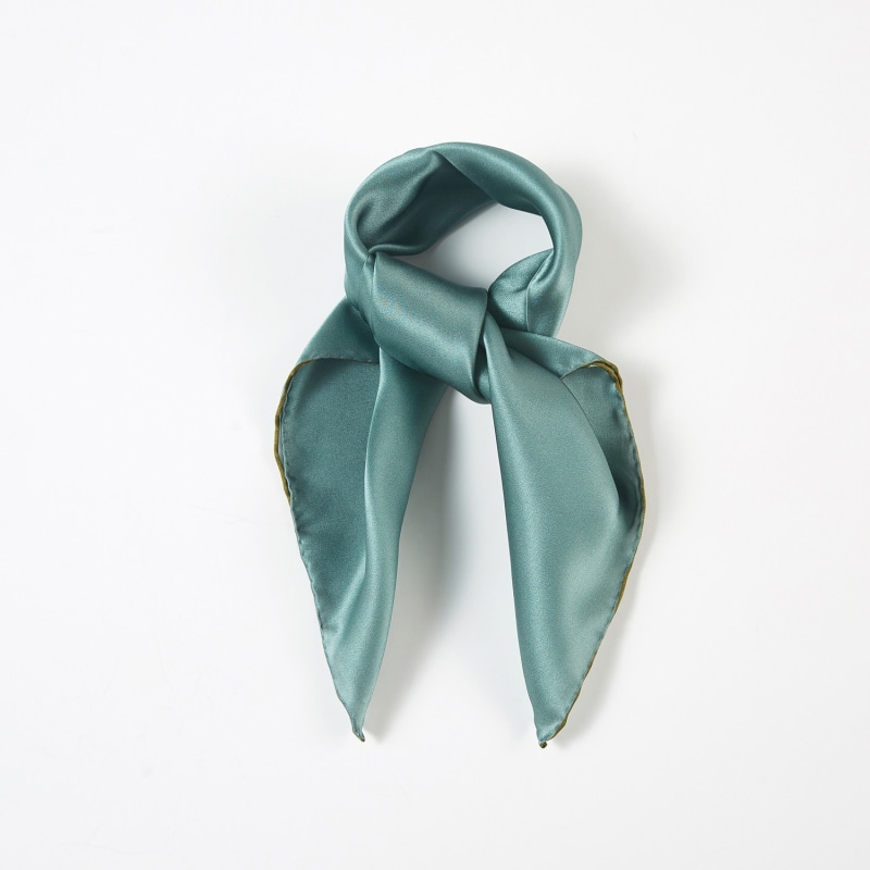 Pure Silk Scarf Olive Tree Solid Color Collection Set Of Three Small ...