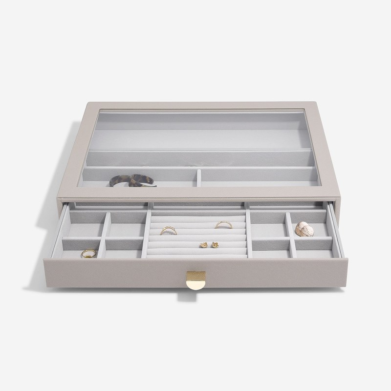 Stackers Taupe Supersize Jewelry Box With Drawers | Stackers | Wolf & Badger