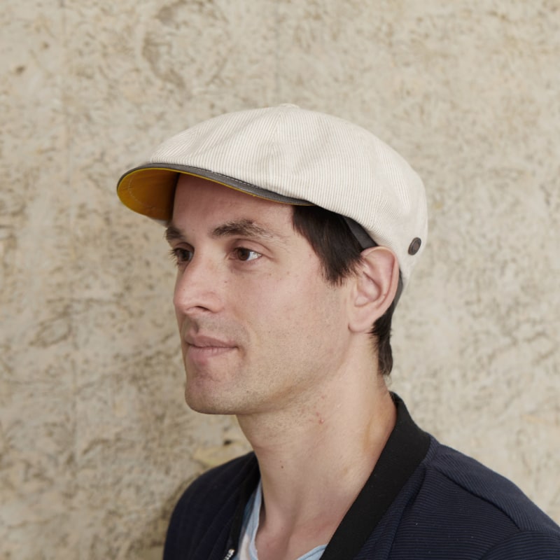 Raggie Natural Linen Cotton Summer Italian Flat Cap For Men | Dasmarca ...