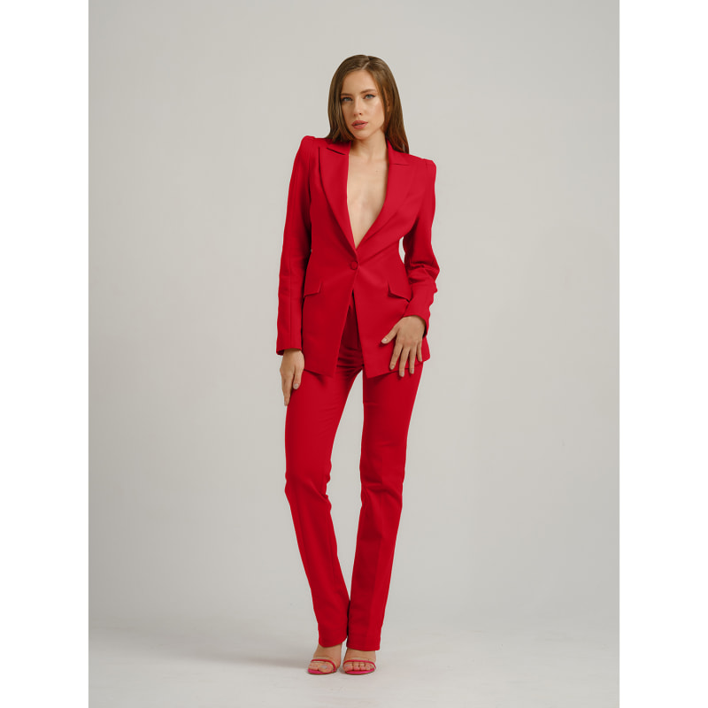 Fierce Red Tailored Suit | Tia Dorraine | Wolf & Badger