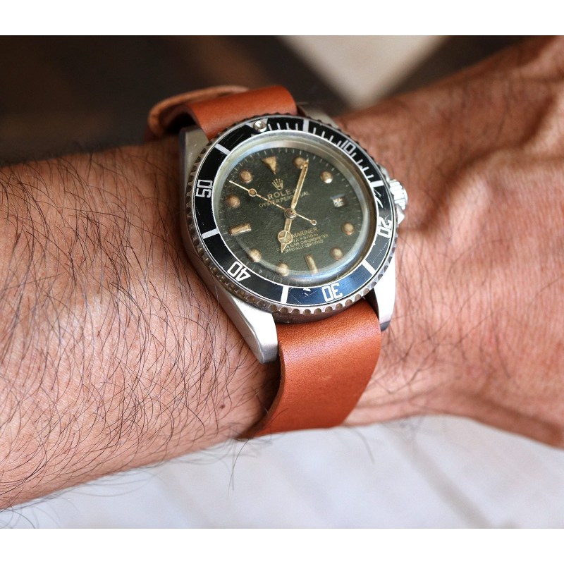 Military Style Watch Strap - Cognac | Roarcraft | Wolf & Badger