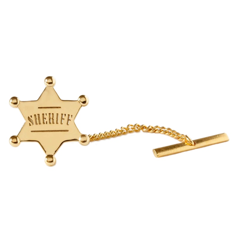 Sheriff Badge Lapel Pin – Gold | Lee Renee | Wolf & Badger