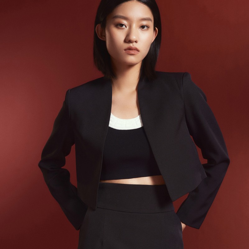 Short Bolero Jacket - Black | Smart and Joy | Wolf & Badger