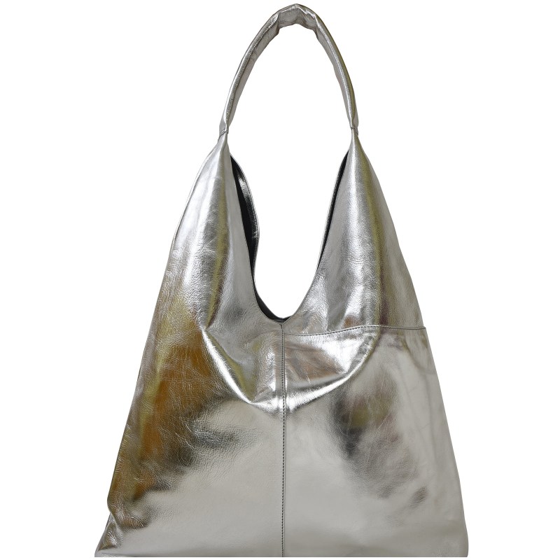 Silver Boho Leather Triangular Shoulder Bag | Bddnb | Brix+Bailey ...