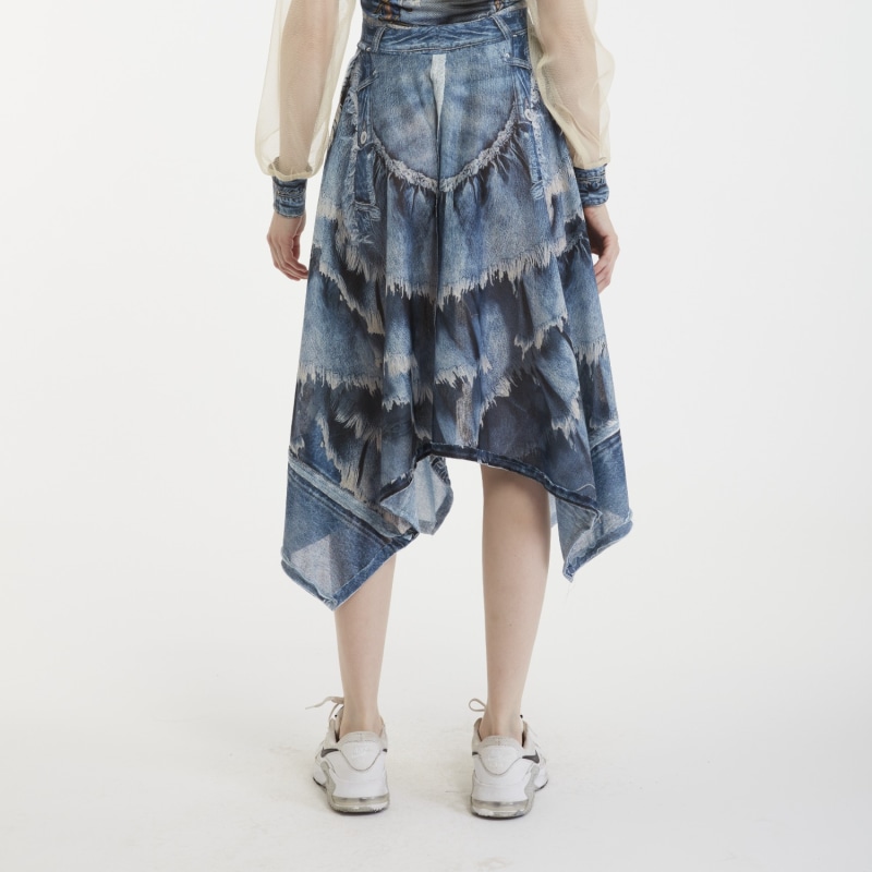 Skirt Square Denim Print Basics | IPNG Design | Wolf & Badger
