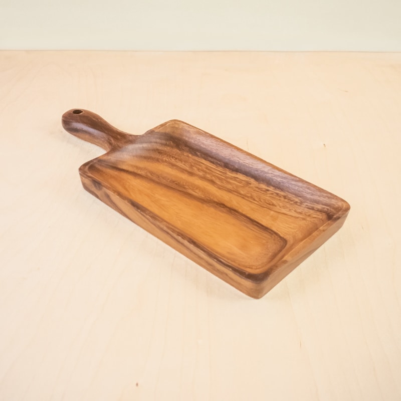 Small Acacia Cheese Board With Handle | LIKHÂ | Wolf & Badger