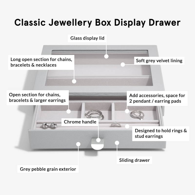 Stackers Classic Pebble Grey Set Of Three Drawers | Stackers | Wolf ...