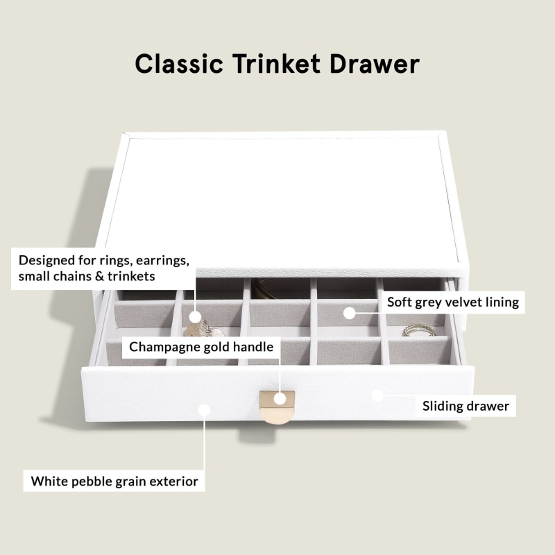 Stackers Classic White Pebble Set Of Four Drawers | Stackers | Wolf & Badger