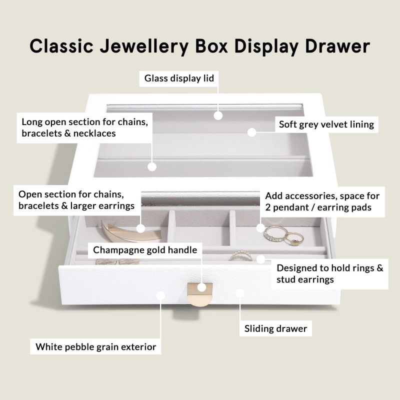 Stackers Classic White Pebble Set Of Four Drawers | Stackers | Wolf & Badger