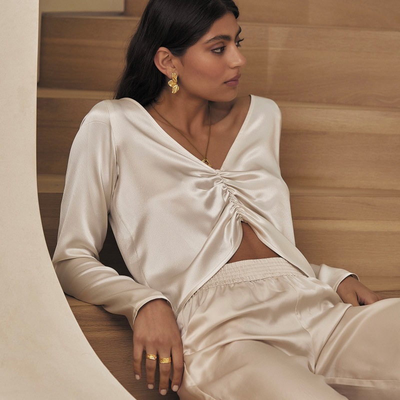 Stassia Gold Earrings | ARMS OF EVE | Wolf & Badger