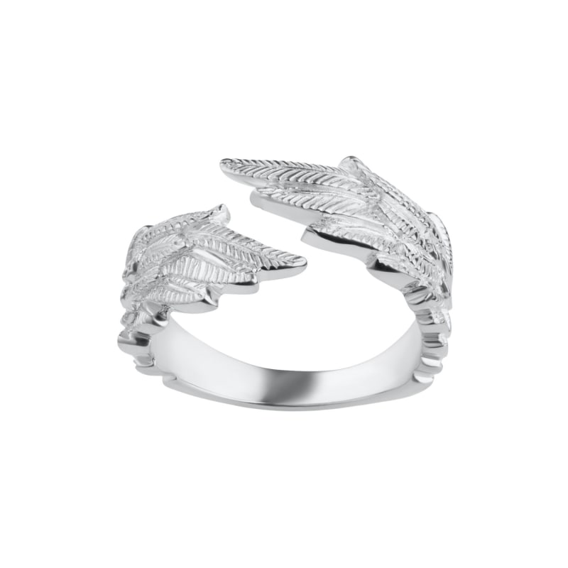 Sterling Silver Angel Wing Hug Ring | Lily Charmed | Wolf & Badger