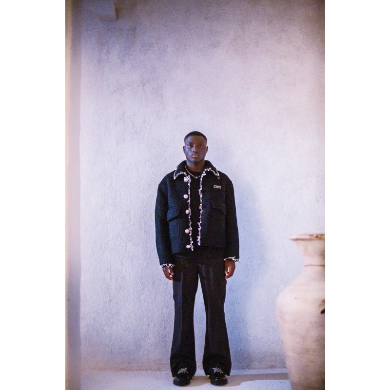 Stud & Pearls Embellished Jacket | SAINT PERRY | Wolf & Badger