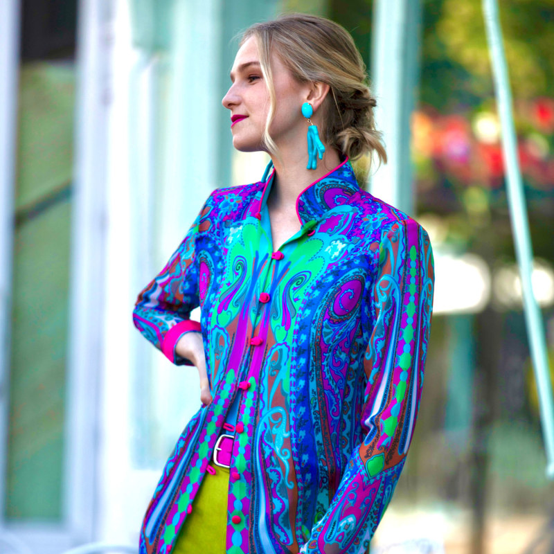 Summer Paisley Lightweight Chiffon Selena Jacket | Beatrice von ...