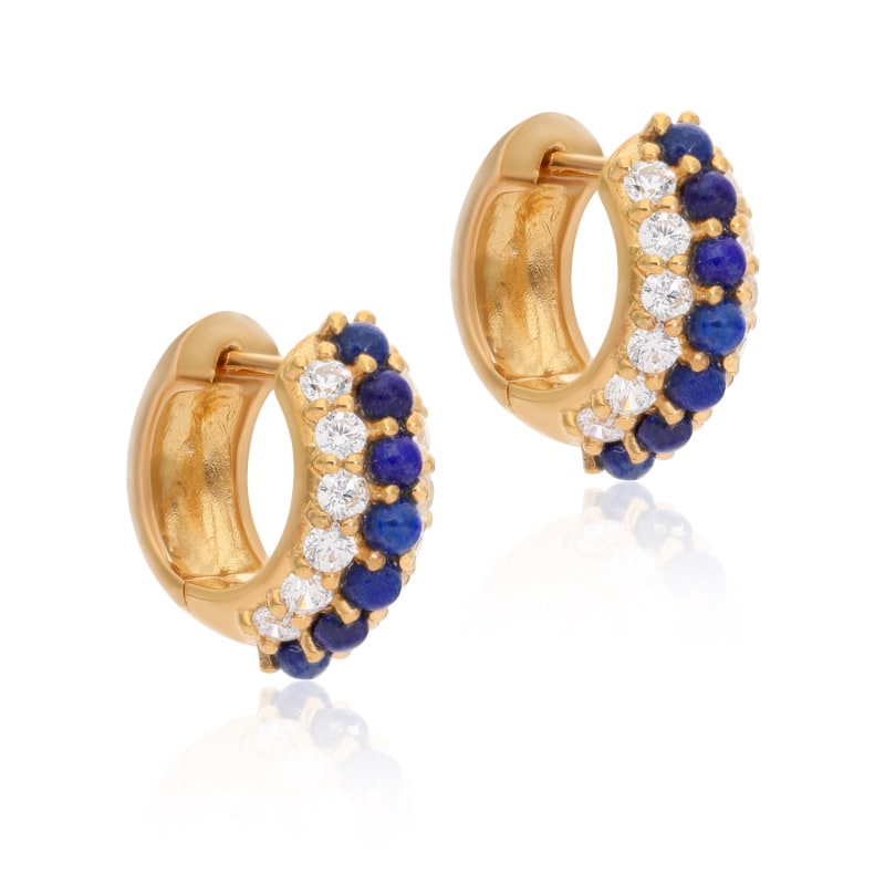 Summer Sparkle Huggies - Lapis | Preeti Sandhu | Wolf & Badger