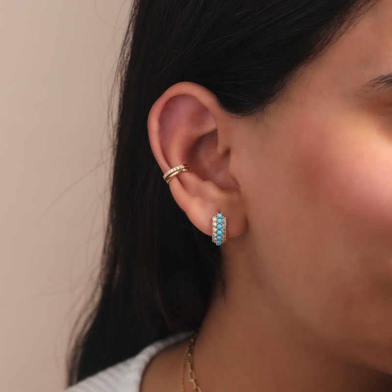 Summer Sparkle Huggies - Turquoise | Preeti Sandhu | Wolf & Badger