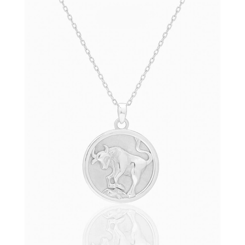 Taurus Zodiac Coin Pendant - Classic. | Preekas Jewelry | Wolf & Badger