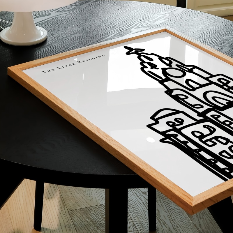 The Liver Building Art Print - A3 | Natalie Cass Art | Wolf & Badger