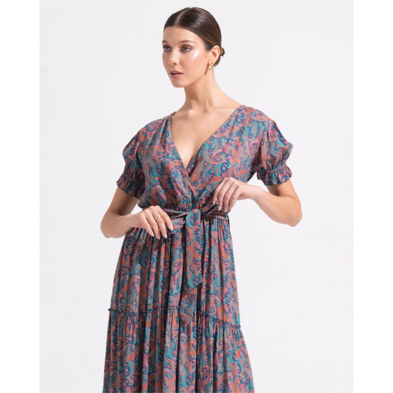 Tiana Maxi Dress Maizey Shappire | Morrato Bali | Wolf & Badger