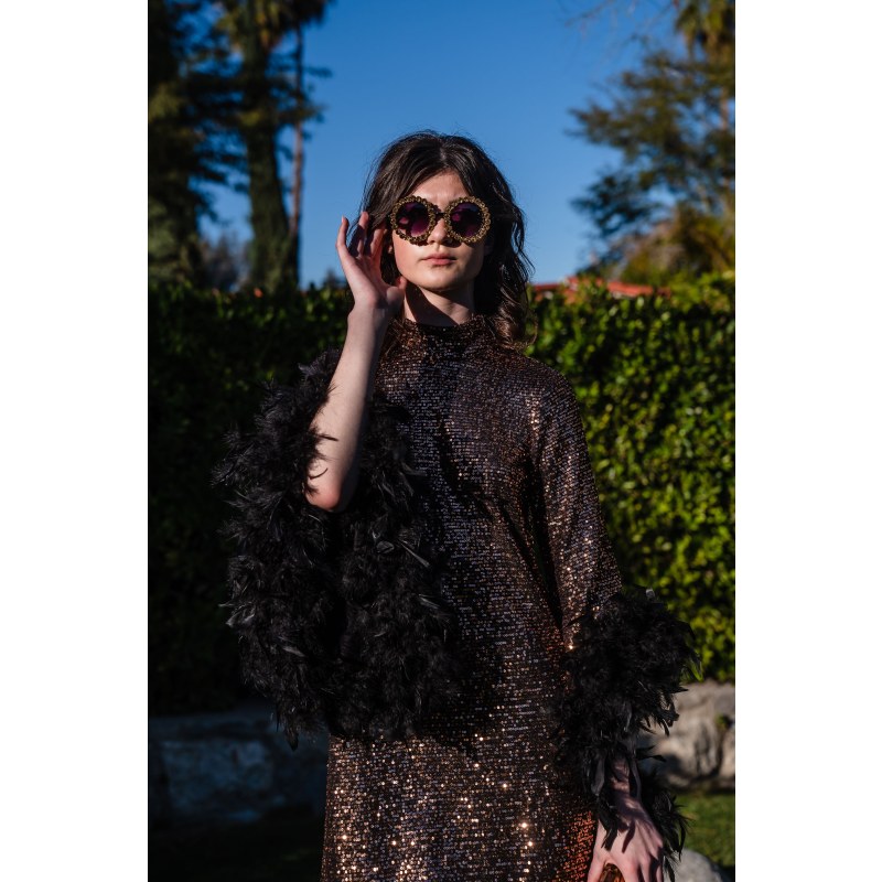 Time Warp Sequin Mod Mini In Copper Flash | Jennafer Grace | Wolf & Badger