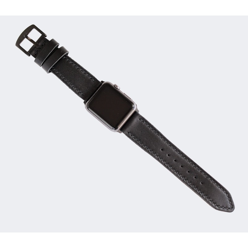 Custom Made Apple Watch Strap - Black | Roarcraft | Wolf & Badger
