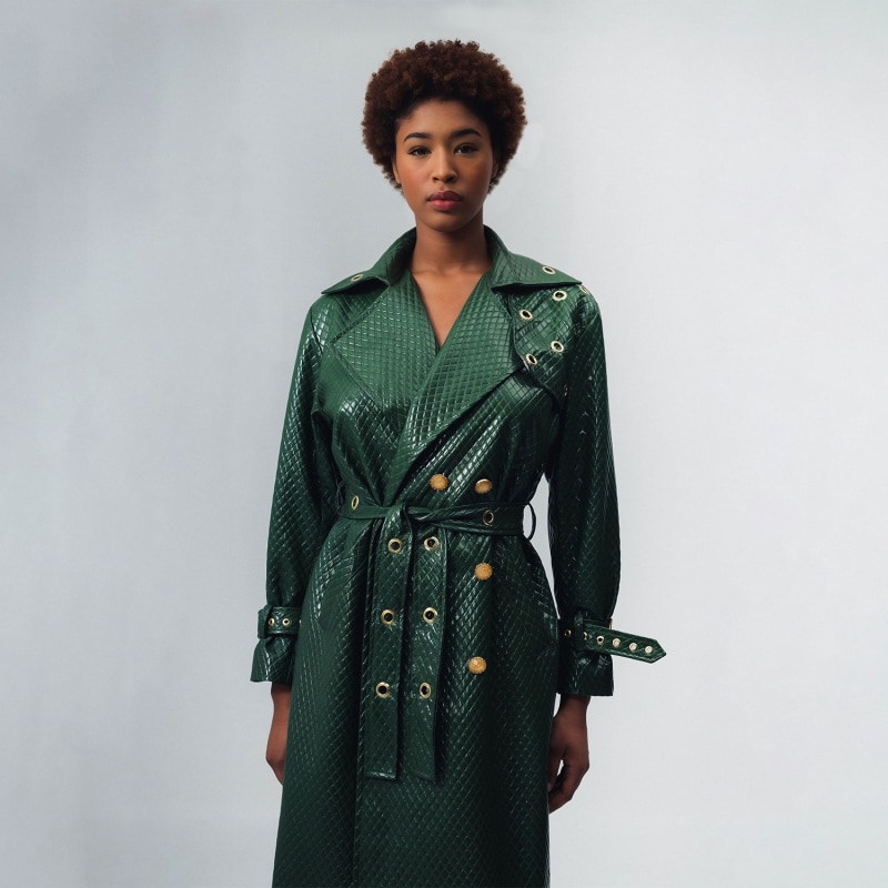 Green Trinity Trench Coat | Maui X Lolita | Wolf & Badger