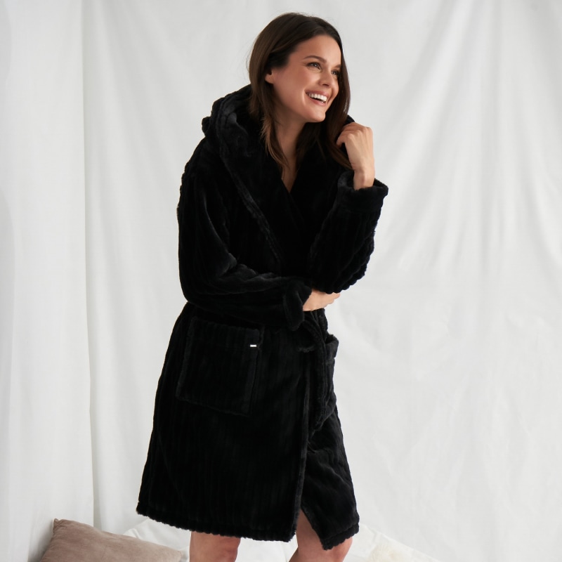 Cloud Robe In Black | Pretty You | Wolf & Badger