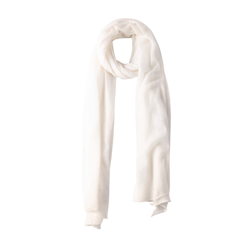 Superfine Cream Cashmere Scarf | Voya | Wolf & Badger