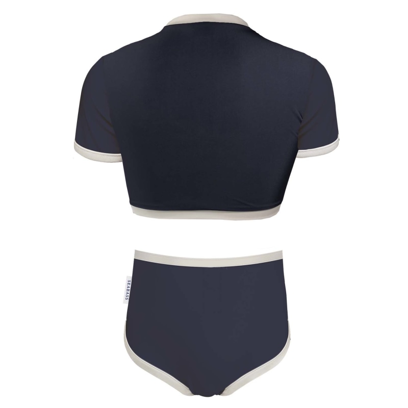 Women Uv Two-Piece Swimsuit Coco Monaco - Navy | SEABASS | Wolf & Badger