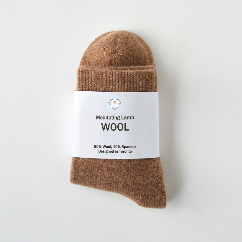 Wool Quarter-Length Socks Set Of Two - Meditating Lamb Collection In ...