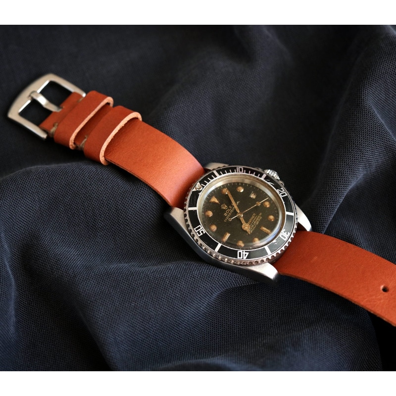 Military Style Watch Strap - Cognac | Roarcraft | Wolf & Badger
