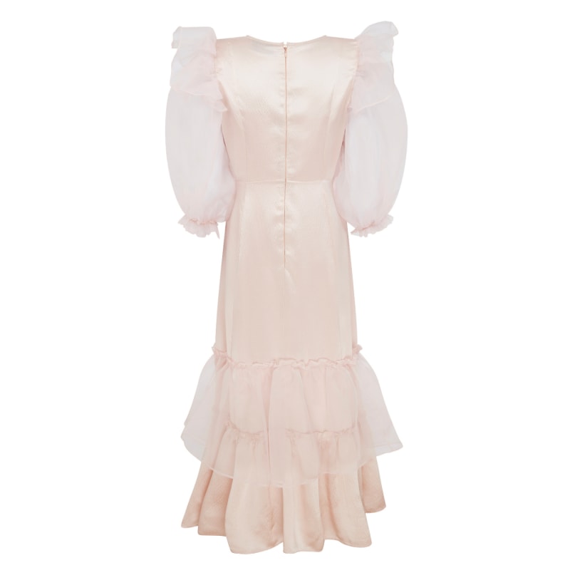 Bow Belle Silk Cloud Puff Dress - White | Lisa The Label | Wolf & Badger
