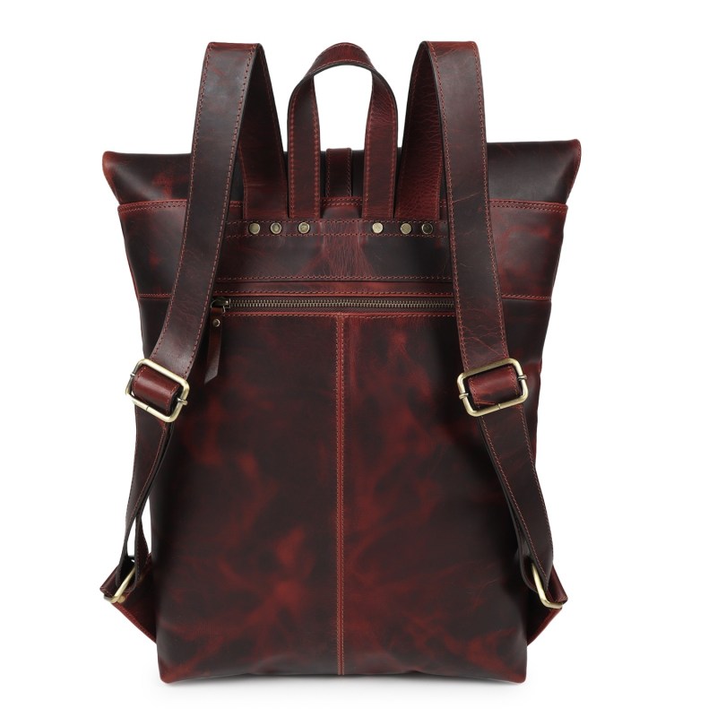 Handmade Leather Rolltop Backpack - Zack | Dötch Leather | Wolf & Badger