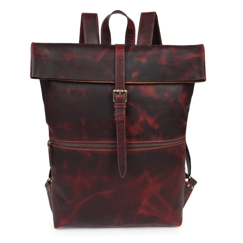 Handmade Leather Rolltop Backpack - Zack | Dötch Leather | Wolf & Badger