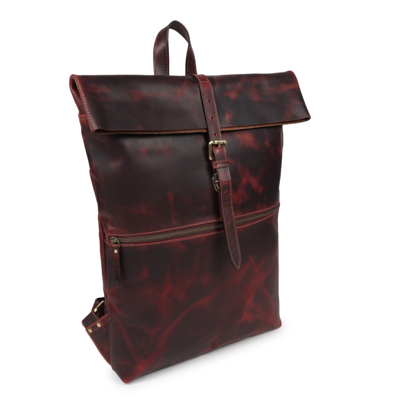 Handmade Leather Rolltop Backpack - Zack | Dötch Leather | Wolf & Badger