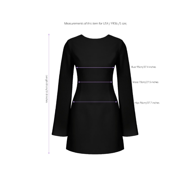 Ira Tie-Back Mini Dress In Black | NAZLI CEREN | Wolf & Badger