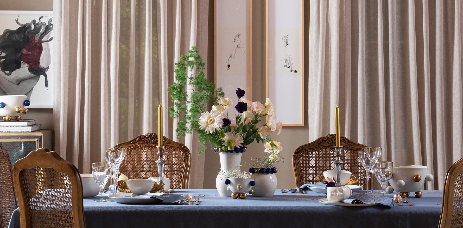 Sleeping Beauty Cup & Dark Blue Pillow Porcelain Set | Maji Atelier ...