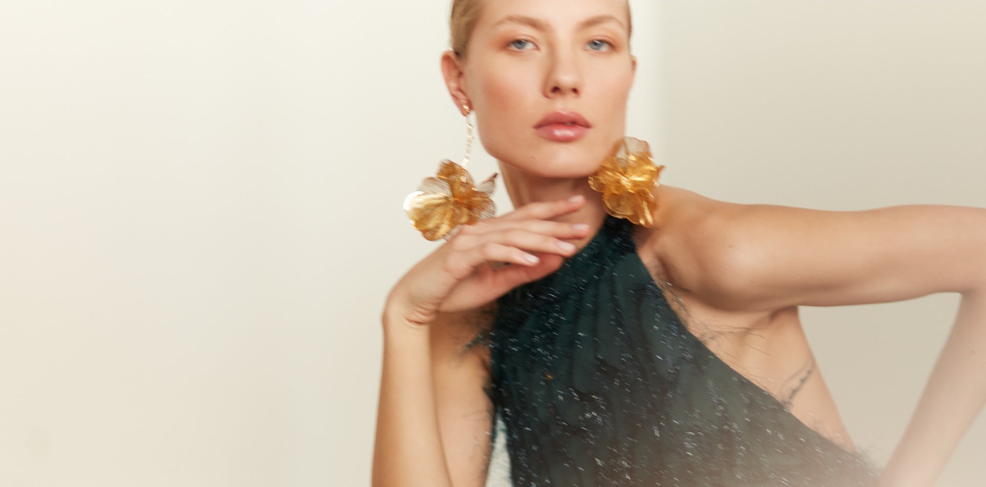 Nada Long Beige Evening Dress With Straps | UNDRESS | Wolf & Badger