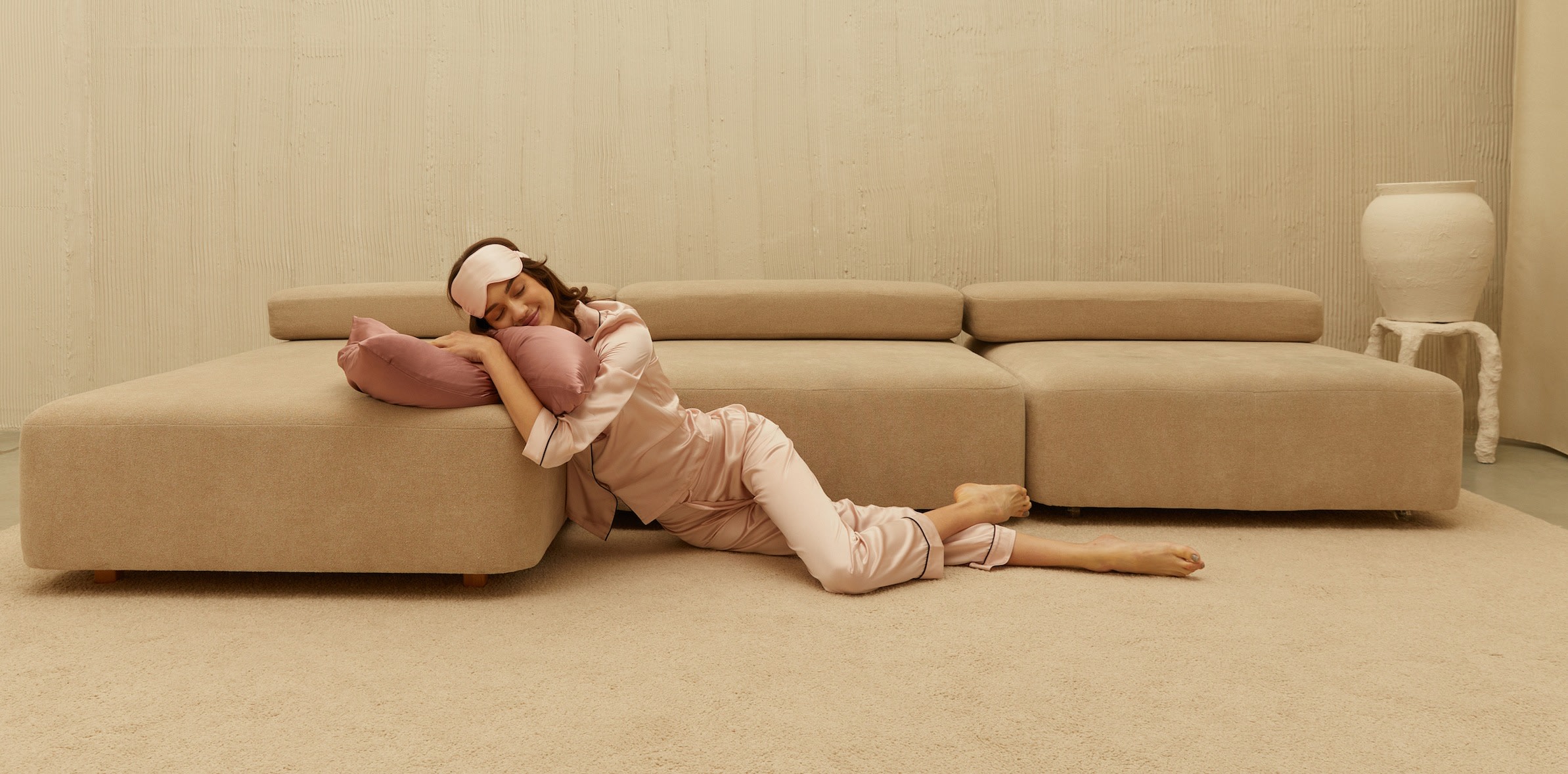 Pure Mulberry Silk Bias Cut Slip Midi Skirt Champagne | Marche' DU Luxe | Wolf & Badger