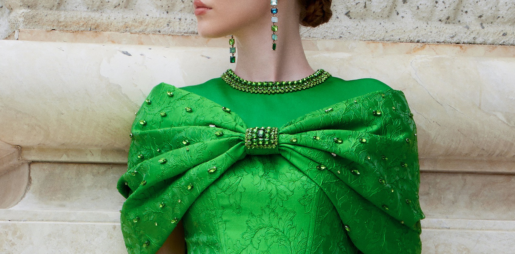 High Neck Gathered Waistline Mullet Gown | I.H.F Atelier | Wolf & Badger