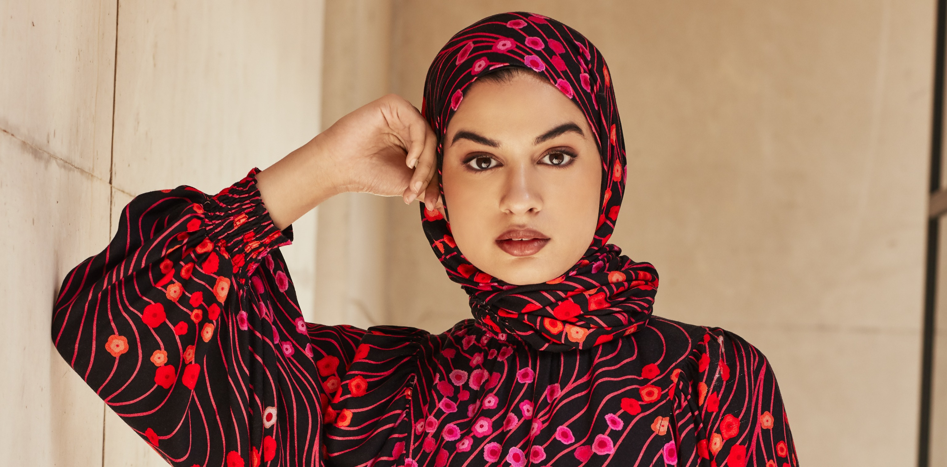 Athena Abstract Maxi Dress | DASKA | Wolf & Badger