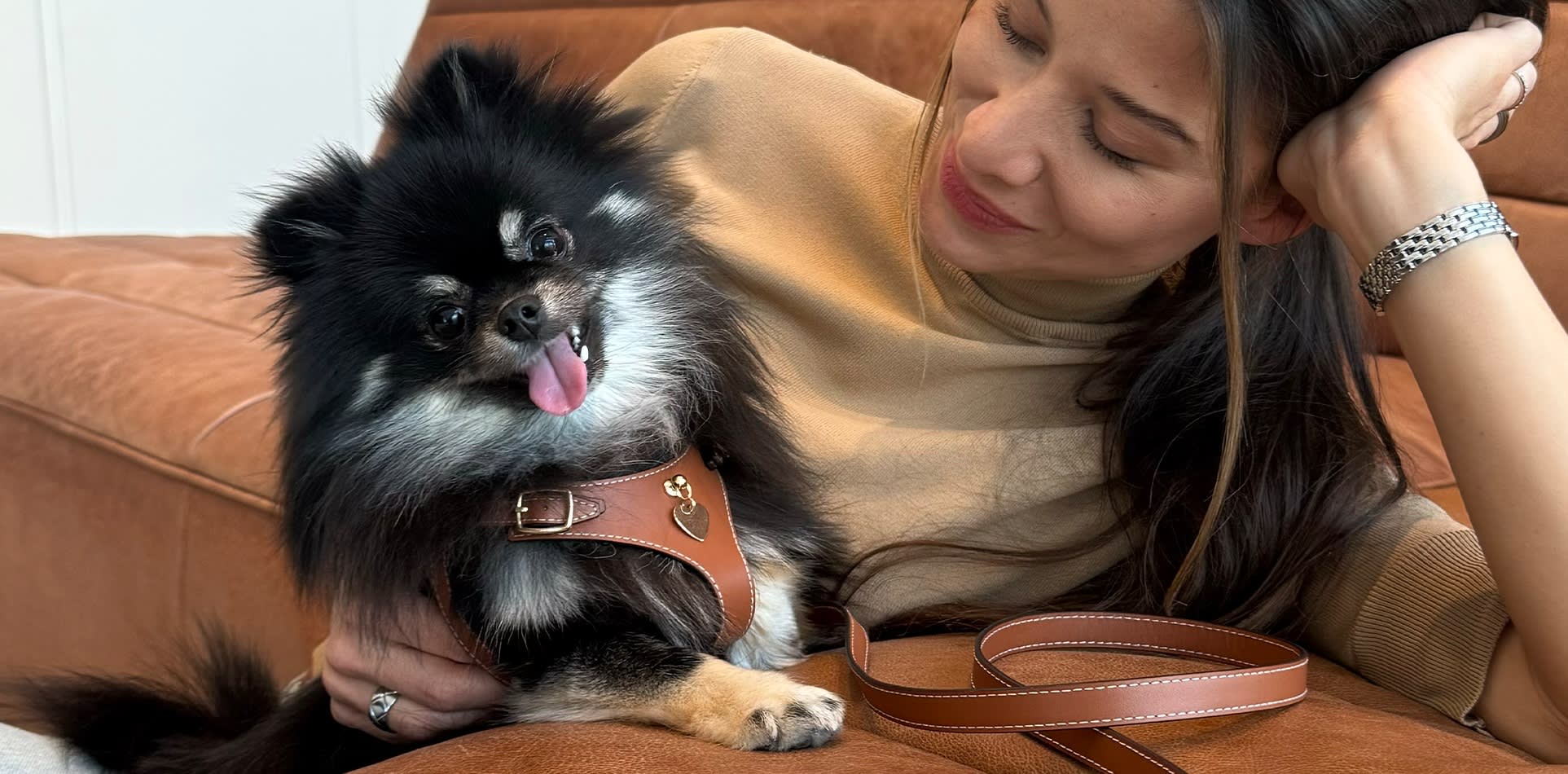 Poodle Embroidered Cotton Knit Sweater - Black | AMATI Collection ...