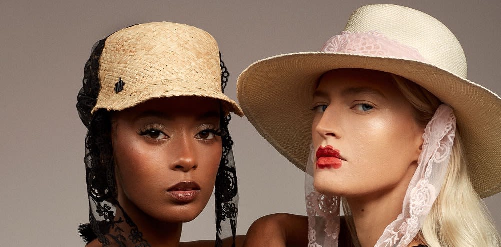 Gigi Veiled Baseball Cap In Cream | Misa Harada Millinery | Wolf & Badger