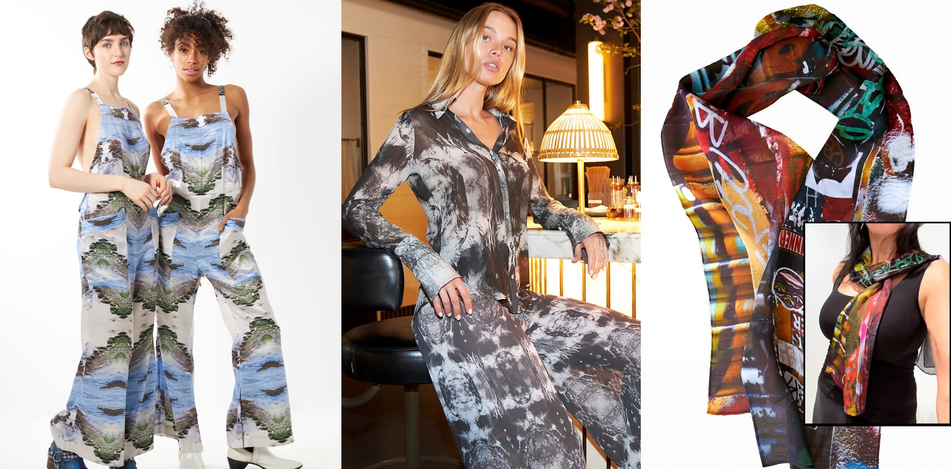 Bodycon Stretch Skirt Gargoyles | Babs Boutique NYC | Wolf & Badger