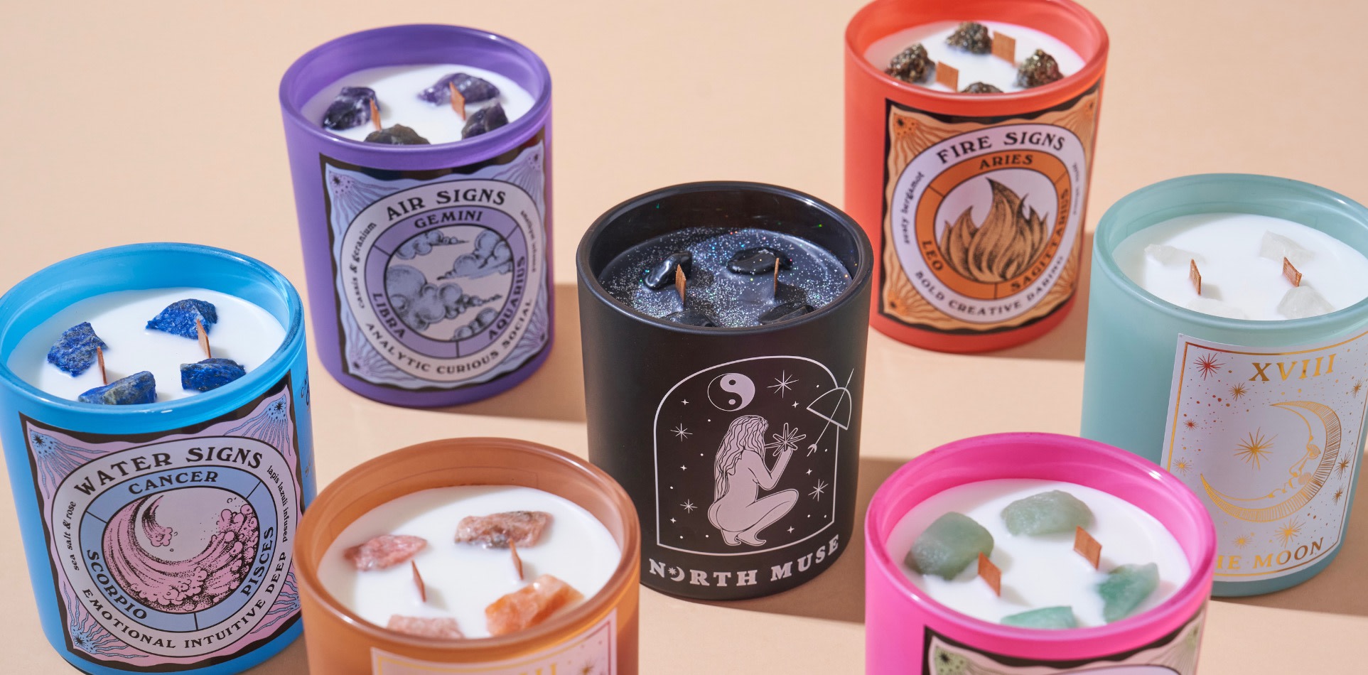 Crystal Cove Mystic Rose - Candle & Diffuser | North Muse | Wolf & Badger