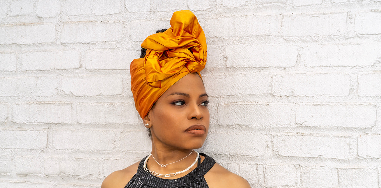 Twisturban Turban In Gold Metallic Linen | Romer Millinery | Wolf & Badger