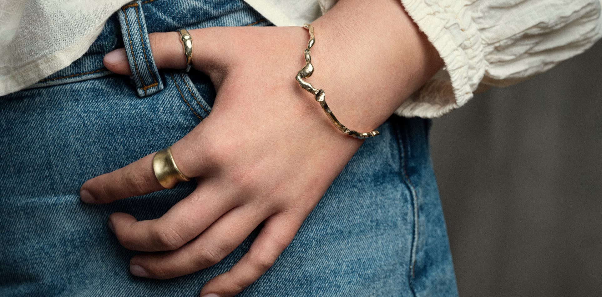 Luna Chunky Solid Sterling Silver Cuff | Lulu and Boo Jewelry | Wolf ...