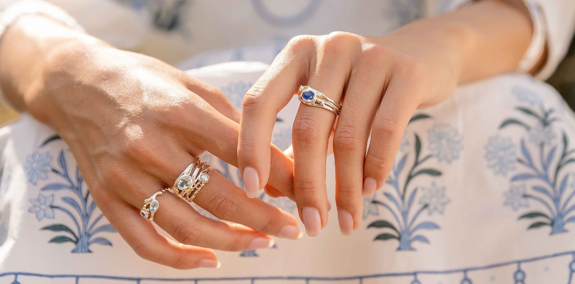 Dainty Silver & Brass Spinner Ring | Isla Silver | Wolf & Badger