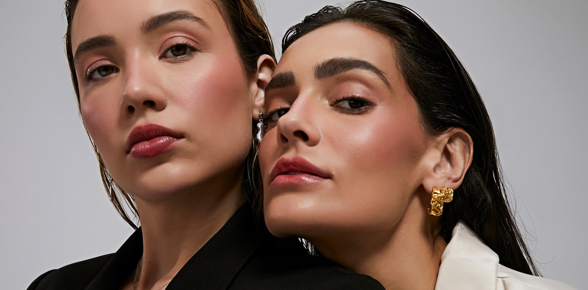 Triple Pearl Hoops Gold | Shabella NYC | Wolf & Badger