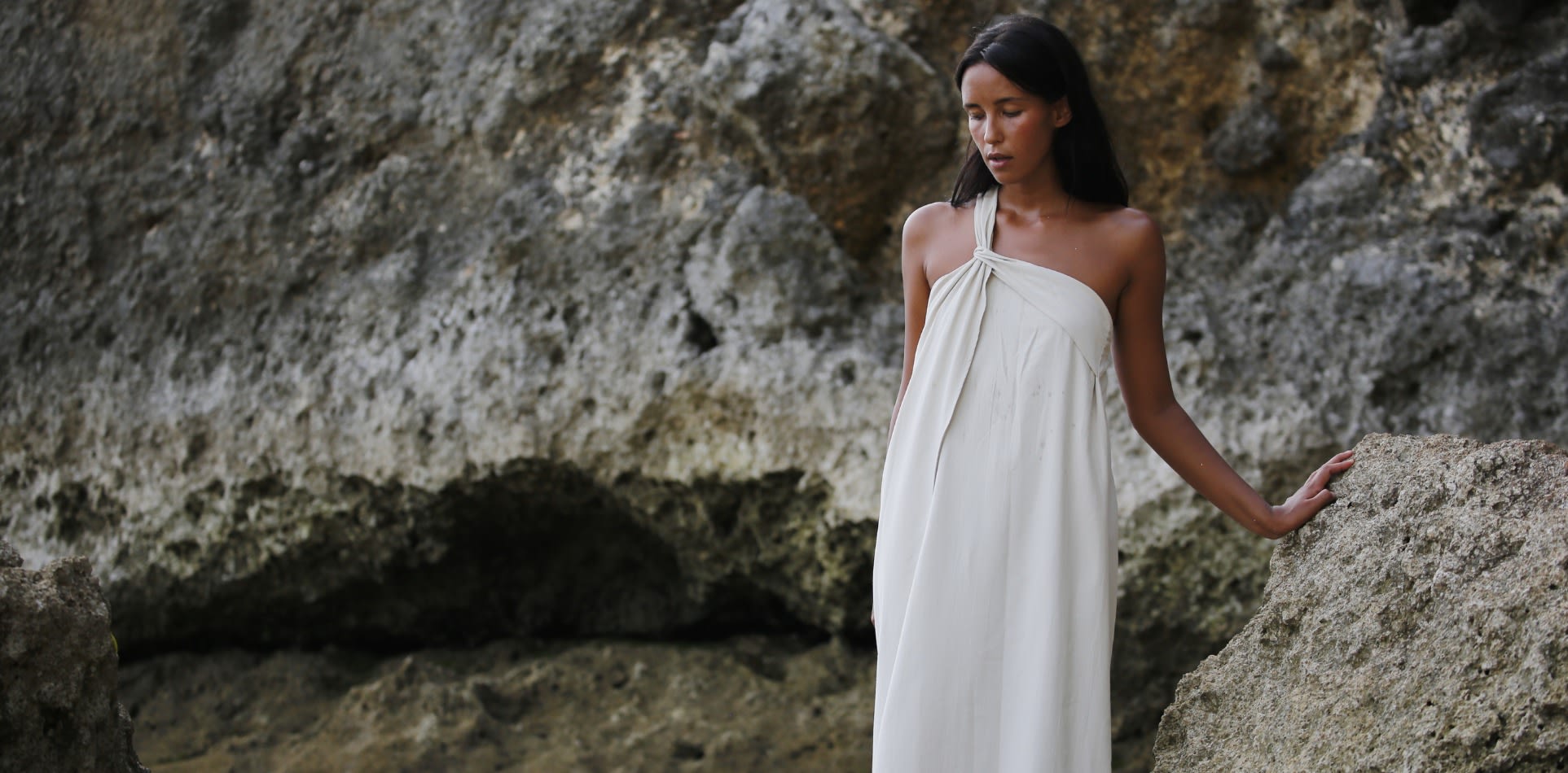 Eva Maxi Dress - Natural | The Handloom | Wolf & Badger